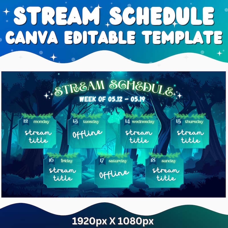 Stream Schedule - Etsy