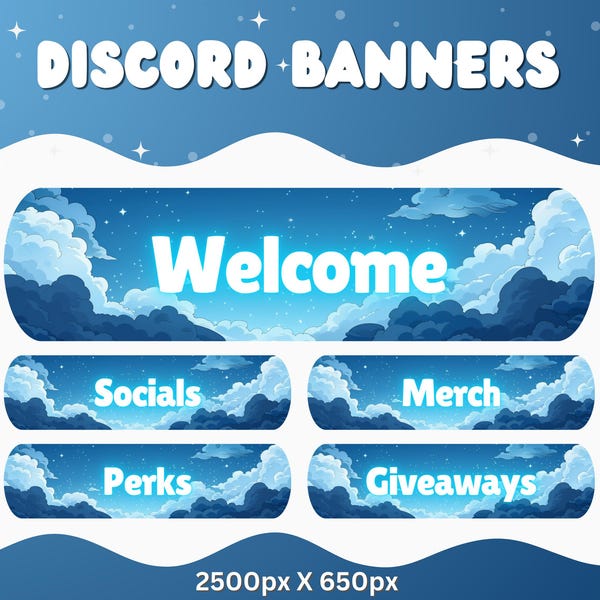 Blue Discord Banner - Etsy
