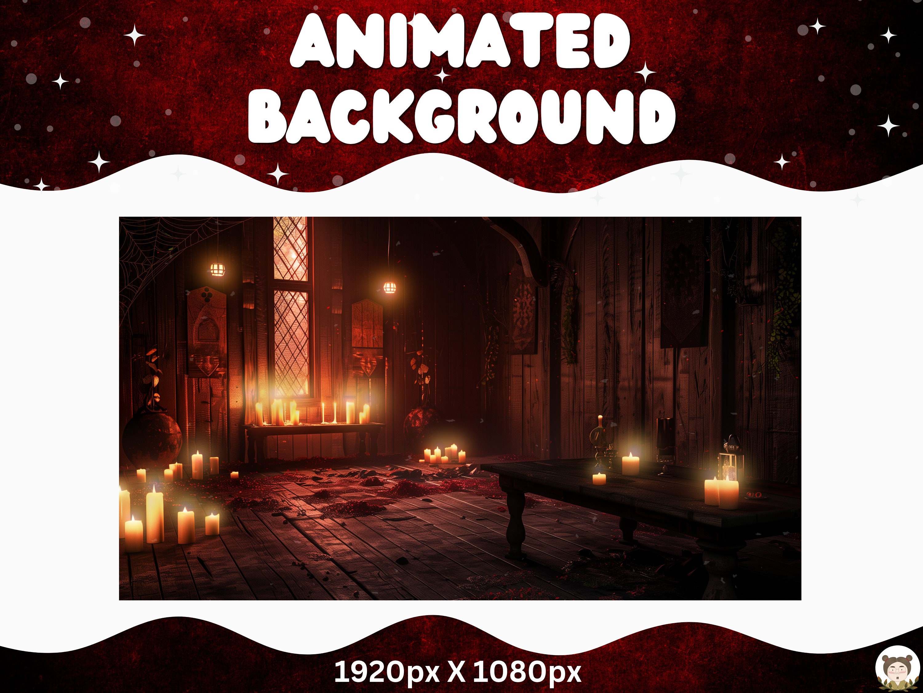 Vtuber Animated Background Pentagram Horror Twitch Fantasy Stream ...