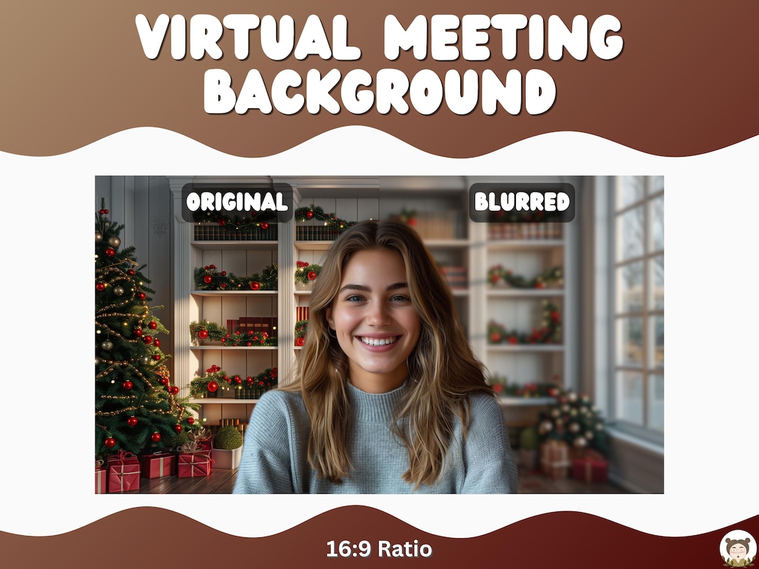 Zoom Background Holiday Background Holiday Virtual Meeting Background ...