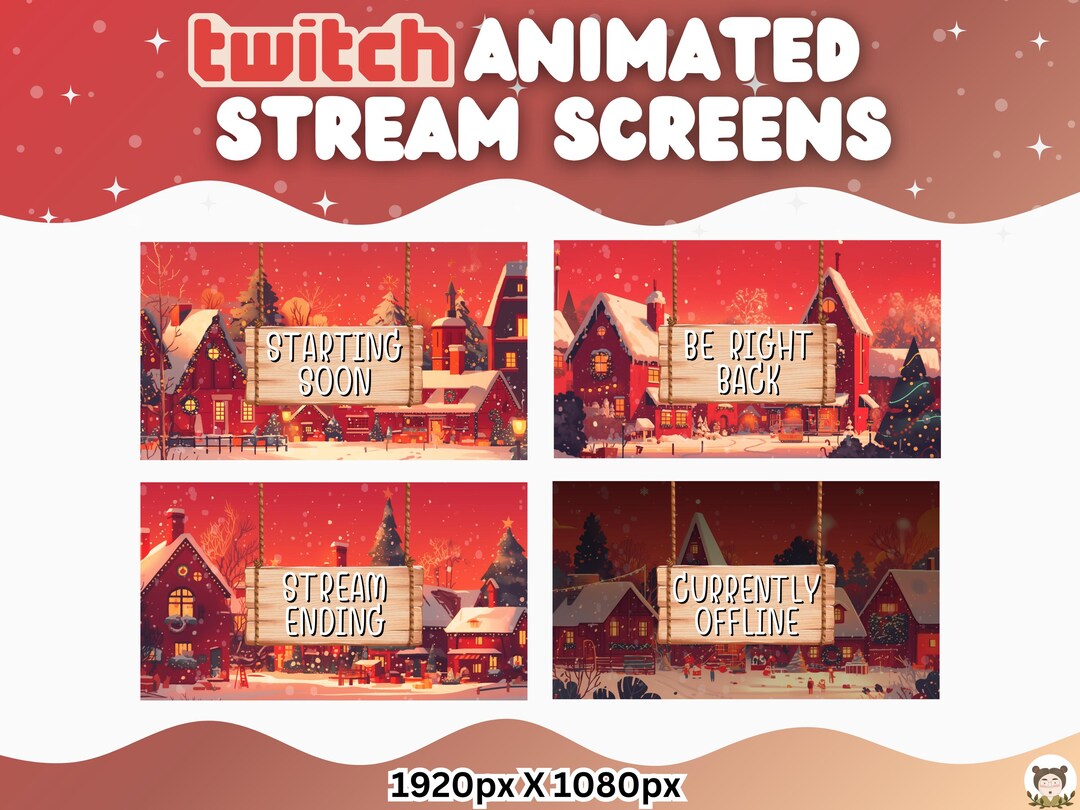Twitch Christmas Animated Stream Screen Overlay for Twitch Christmas ...