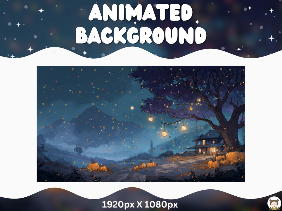 Vtuber Animated Background Spooky Witch Twitch Fantasy Stream Overlay ...