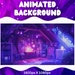 Vtuber Animated Background Purple Twitch Lofi Stream Overlay Vtuber ...