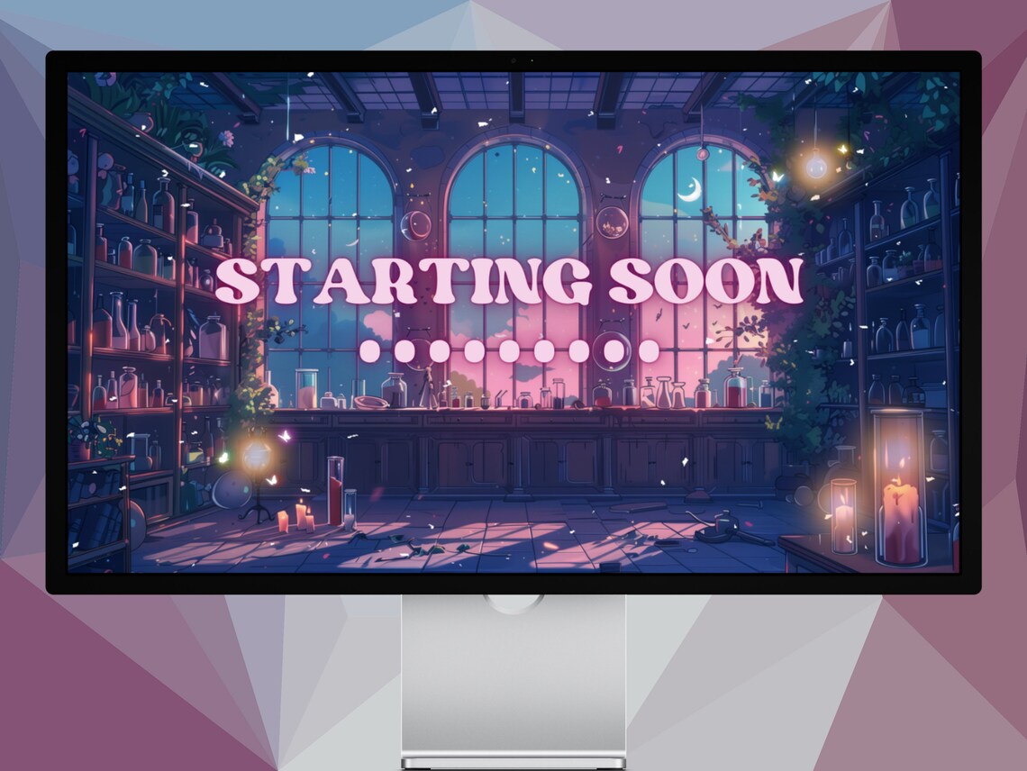 Pink Animated Stream Screen Overlay for Twitch Pink Twitch Overlay ...
