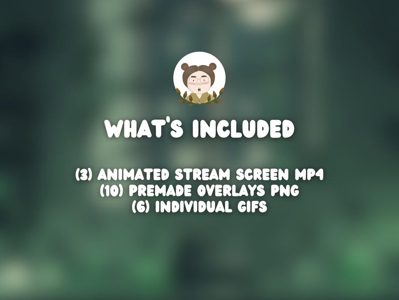 Green Witchy Stream Overlay, Cozy Gaming, Dark Cottagecore Vtuber Pack ...