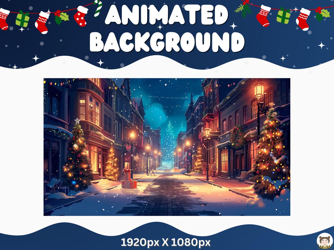 Vtuber Animated Background Christmas Holiday Twitch Fantasy Stream ...