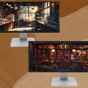 Coffeeshop Ultra Wide Wallpaper Brown Ultrawide Wallpaper Ultrawide ...