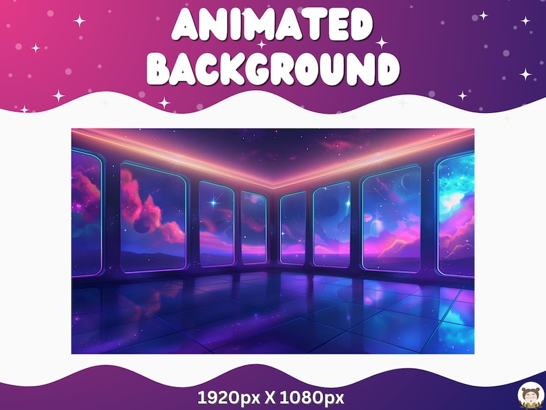 Animated Galactic Space Vtuber Stream Background (digital Download) - Etsy