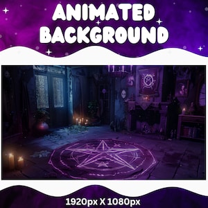 Vtuber Animated Background Pentagram Horror Twitch Fantasy Stream ...