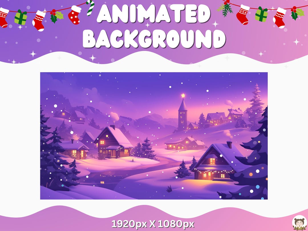 Vtuber Animated Background Christmas Holiday Twitch Fantasy Stream ...