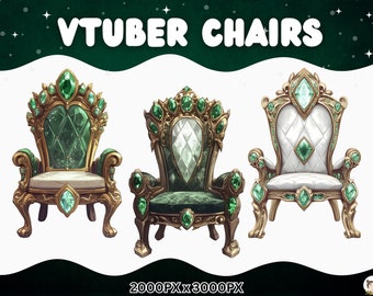Vtuber Gaming Chair Vtuber Assets Red Gaming Chair Red Rose Gothic ...