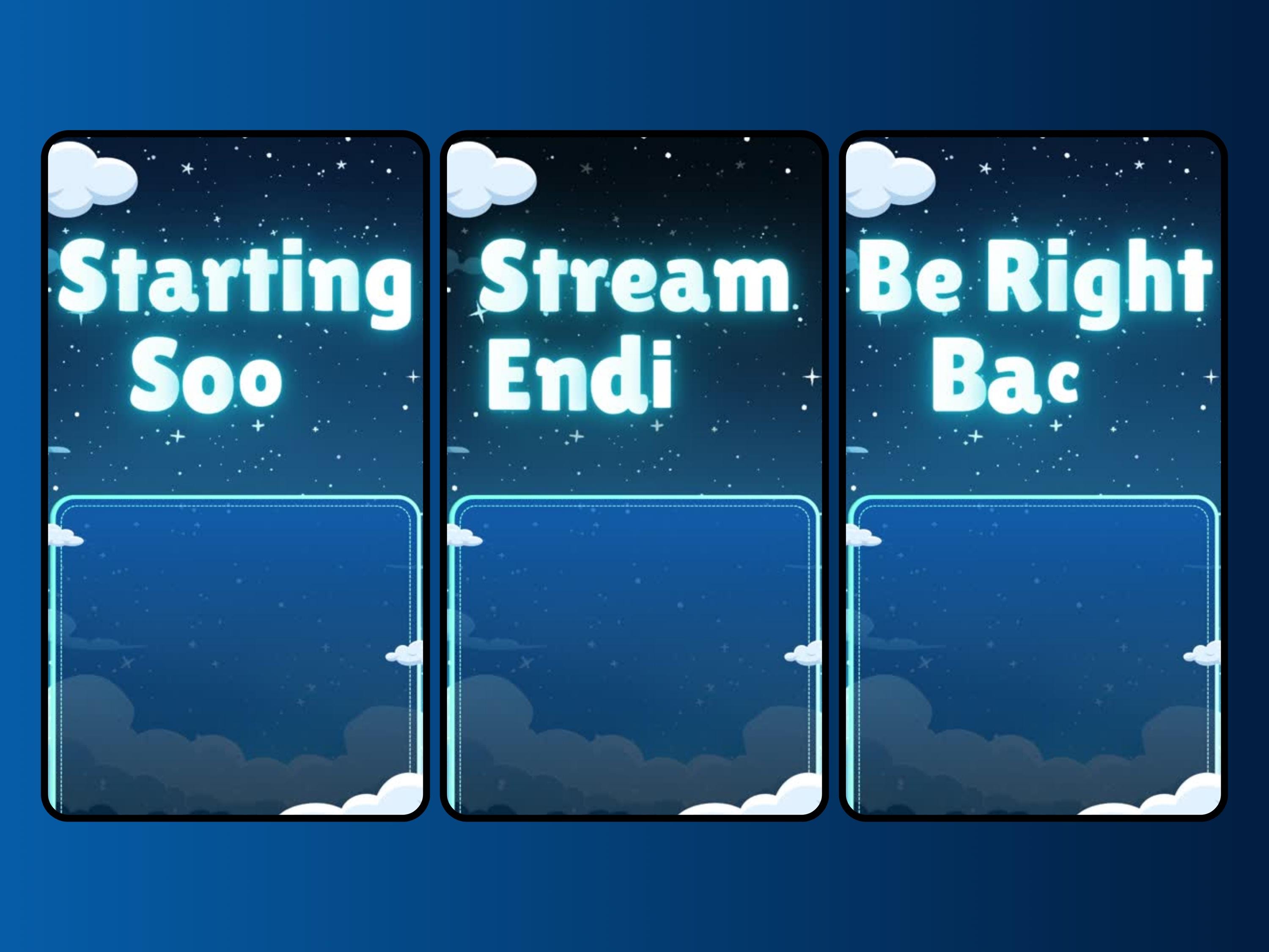 Tiktok Stream Overlay Blue Sky Skies Tiktok Fantasy Stream Overlay Blue ...