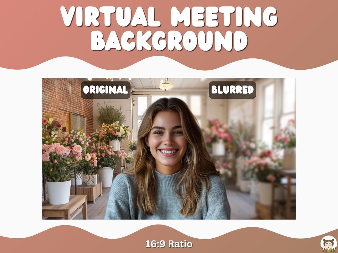 Zoom Background Office Background Floral Flower Virtual Meeting ...