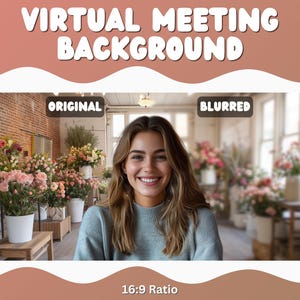 Zoom Background Office Background Floral Flower Virtual Meeting ...
