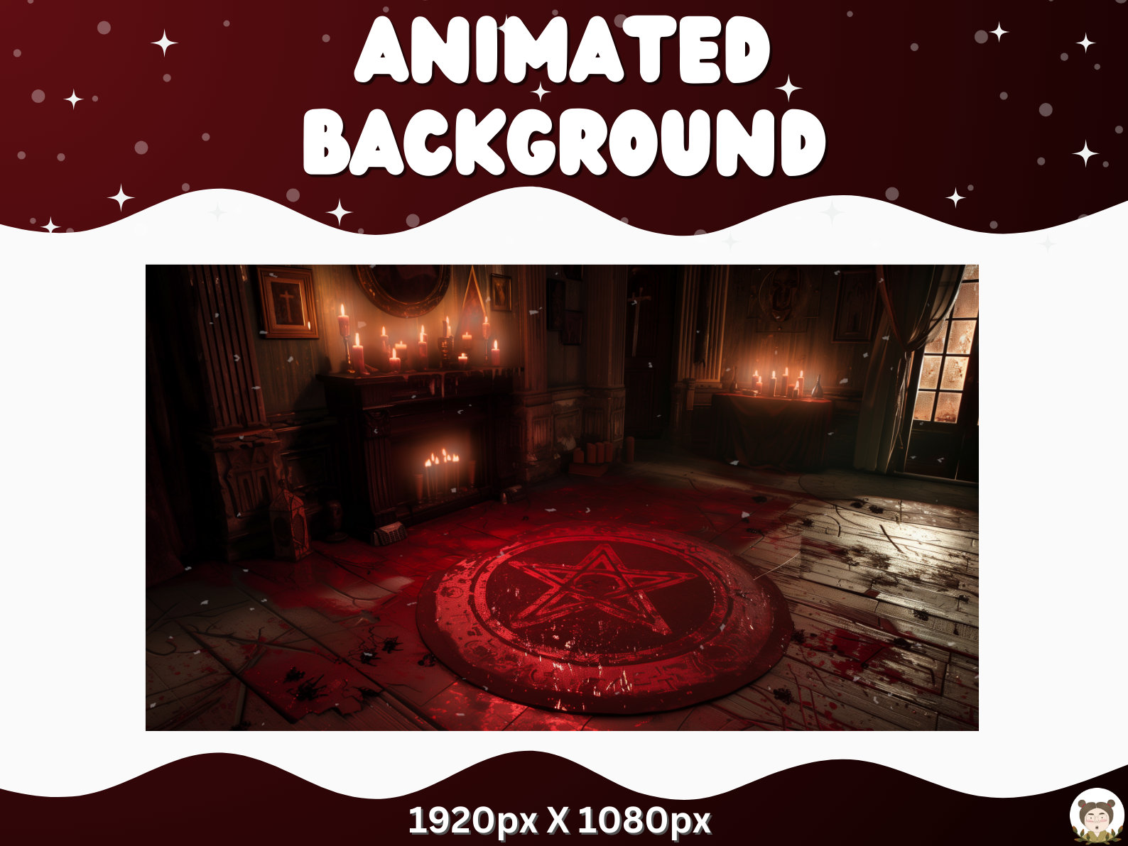 Vtuber Animated Background Pentagram Horror Twitch Fantasy Stream ...