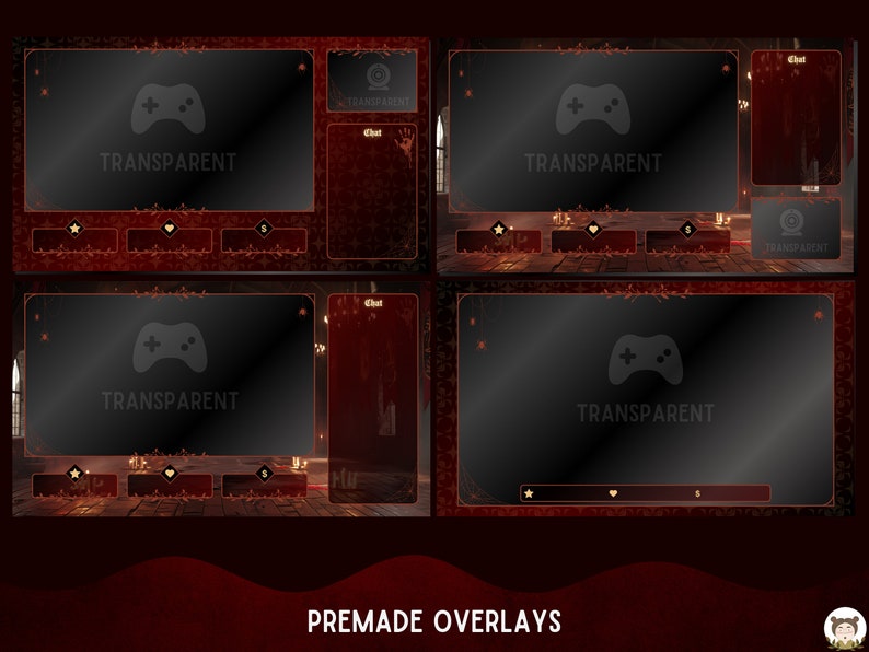 Red Vampire Lair Animated Twitch Stream Overlay Package - Etsy