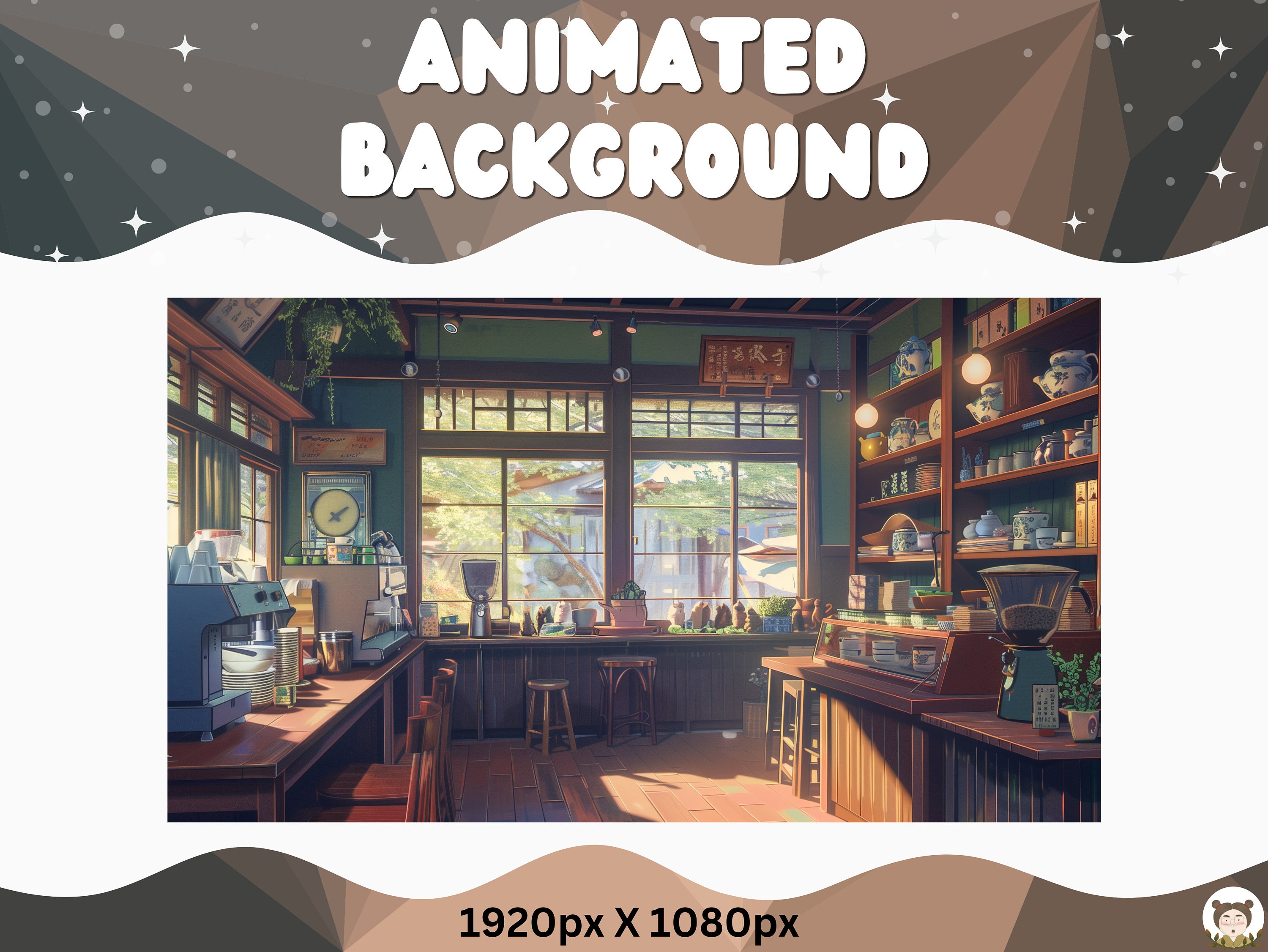 Vtuber Animated Background Purple Cozy Twitch Coffee Shop Stream ...