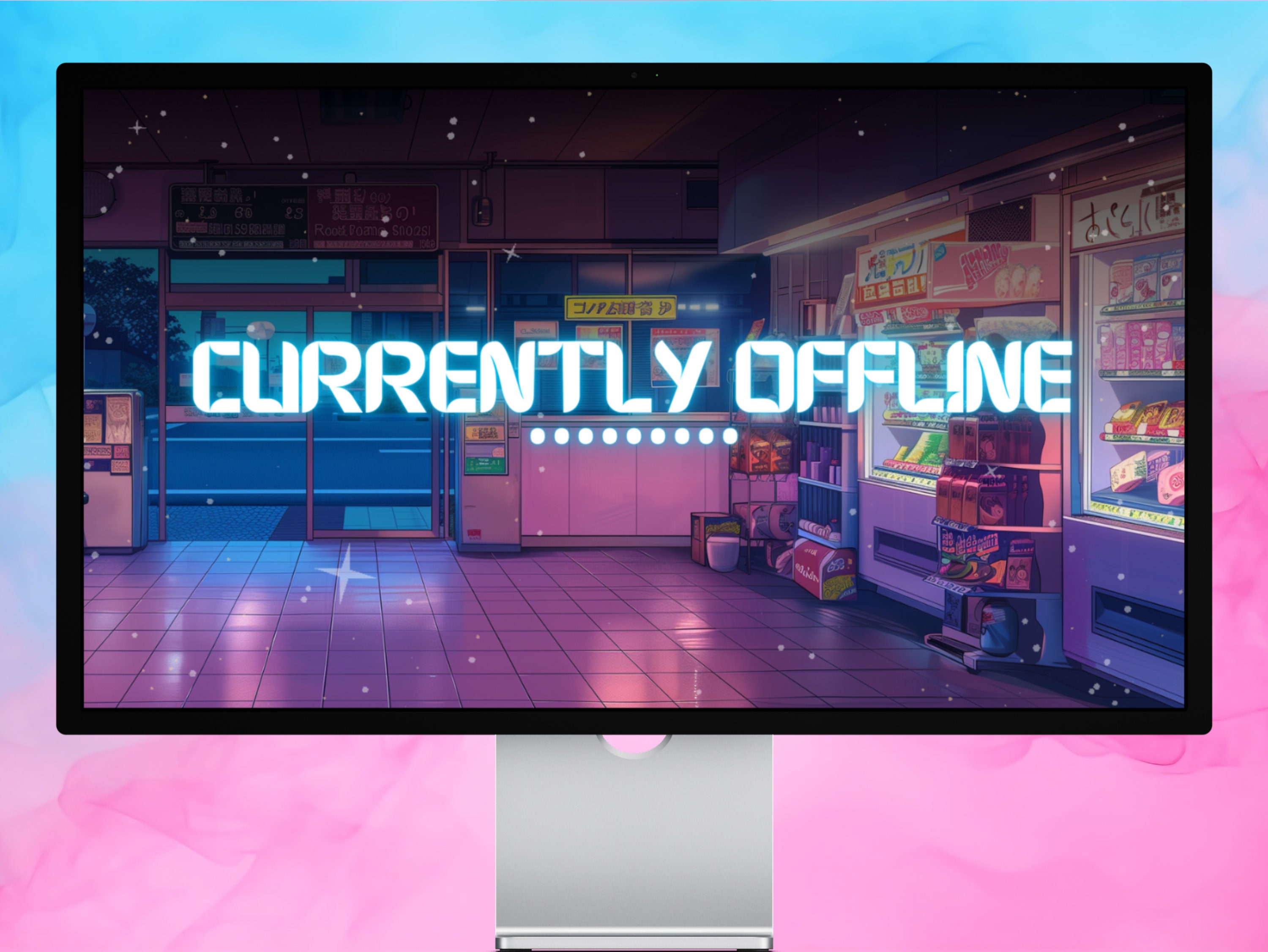 Stream Screens Lofi Store Neon Pink Blue Starting Soon Screen Stream ...
