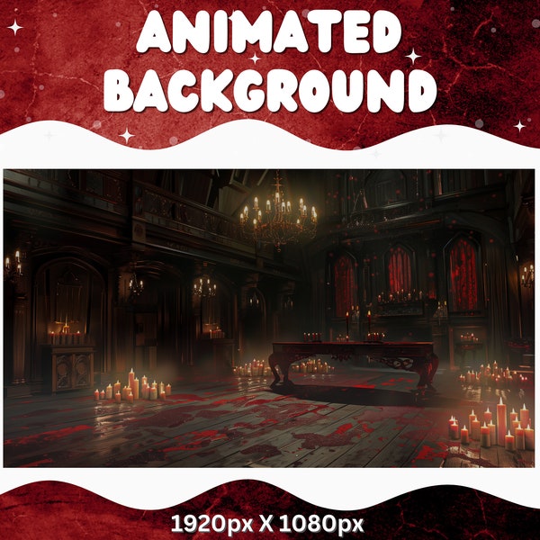 Vtuber Animated Background Vampire Pentagram Horror Twitch Fantasy ...