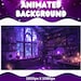Vtuber Animated Background Purple Lair Twitch Fantasy Stream Overlay ...