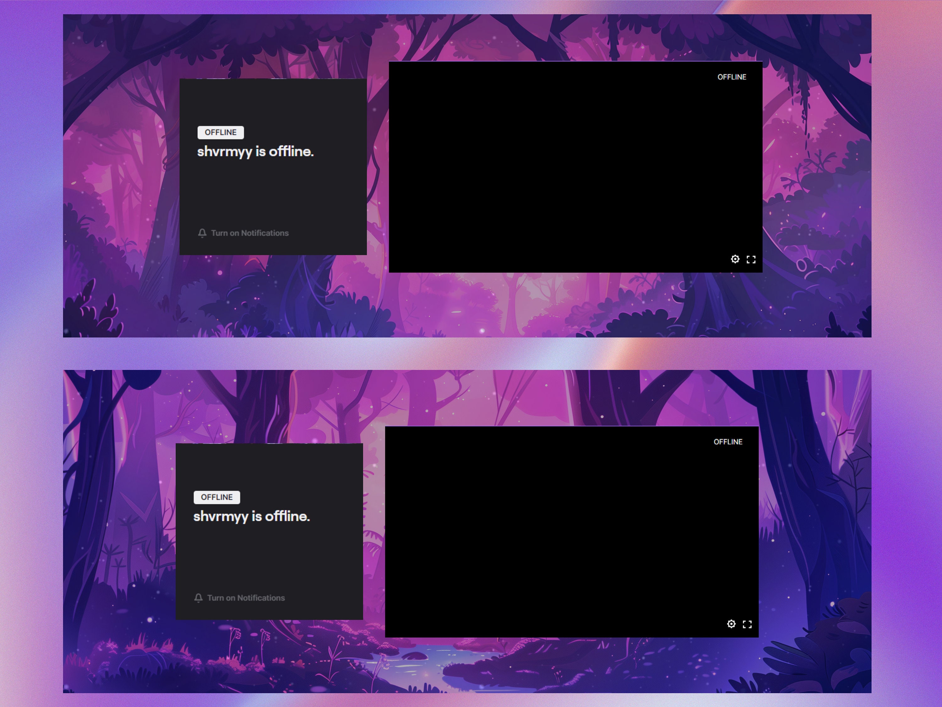 Vtuber Animated Background Purple Witch Twitch Fantasy Stream Overlay ...