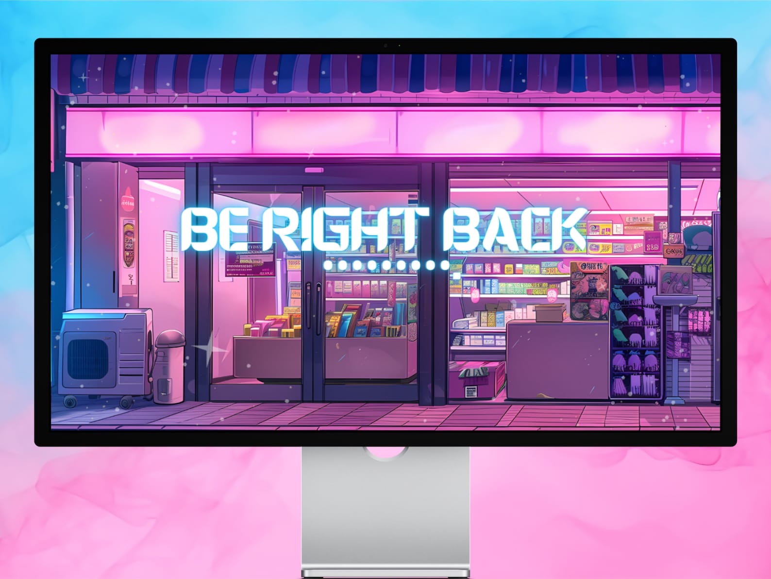 Stream Screens Lofi Store Neon Pink Blue Starting Soon Screen Stream ...