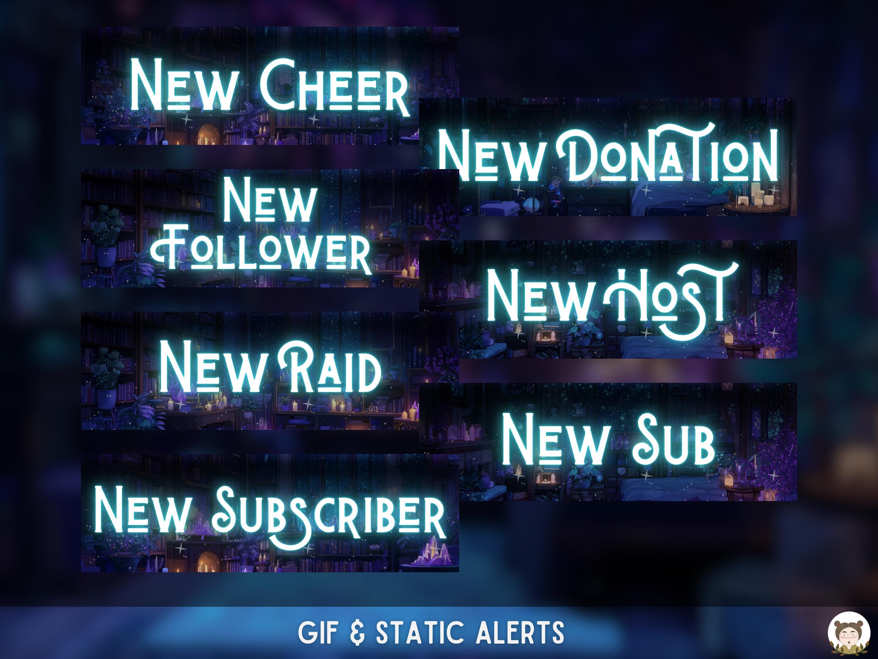 Twitch Overlay Package Purple Witch Vampire Lair Animated Stream ...