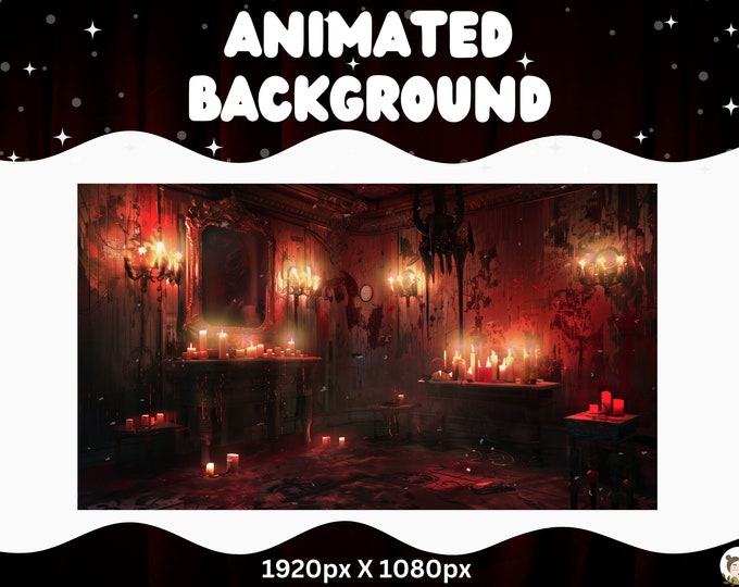 Vtuber Background Animated Room | Vtuber Overlay Animated | Stream ...