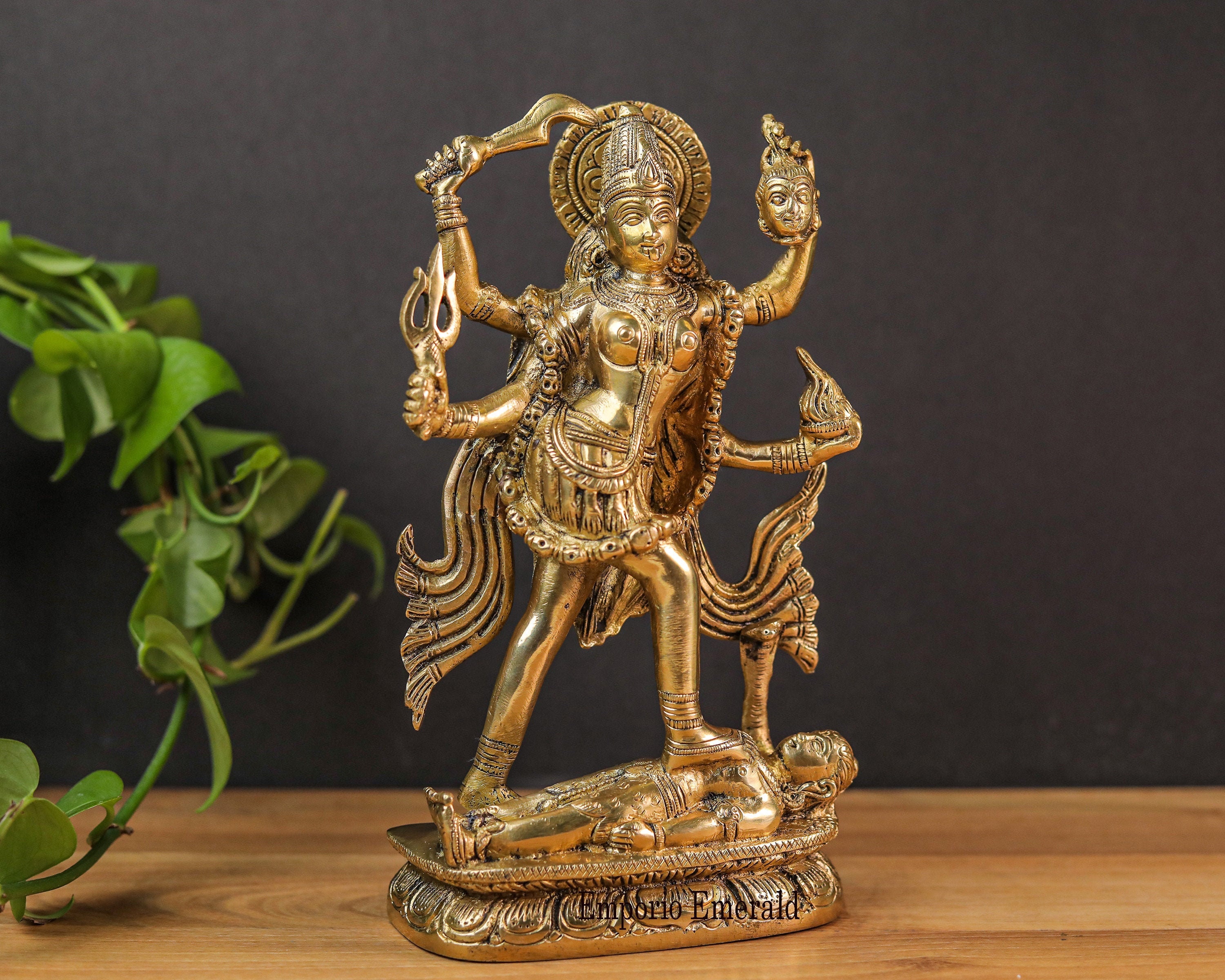 24 Cm Diosa kali estatua ídolo altar deidad hindú india / | Etsy