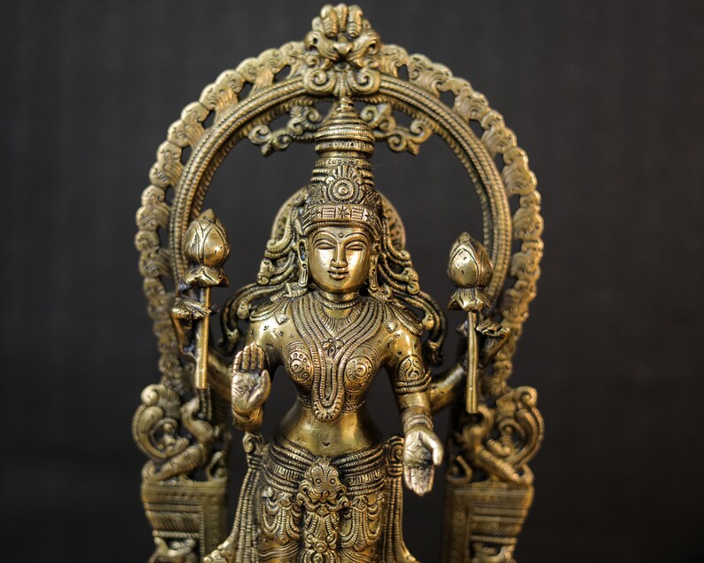 41 Cm Vishnu Laxmi Statue lord Vishnu Goddess Laxmi - Etsy