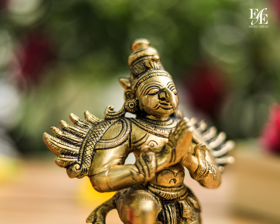 13 Cm Garuda Brass Statuette Altar Meditation Shrine Statue - Etsy