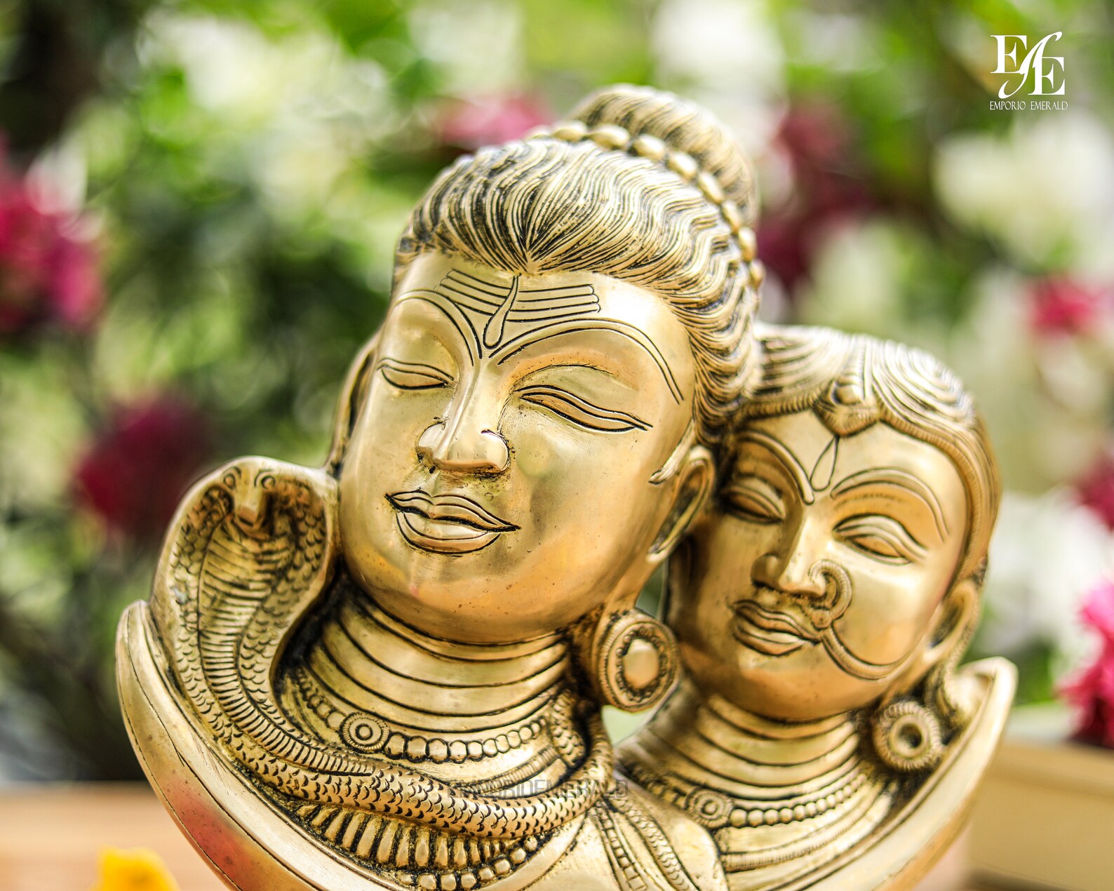 Shiva Parvati Statue Brass Shiva Parvati on Crescent Moon - Etsy