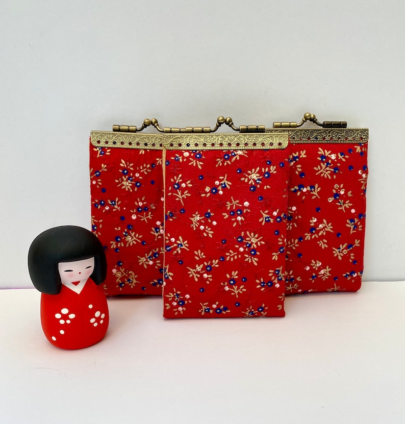 Red Vintage Wallet Handmade Ladies Wallet Vegan Wallet Birthday Gift ...
