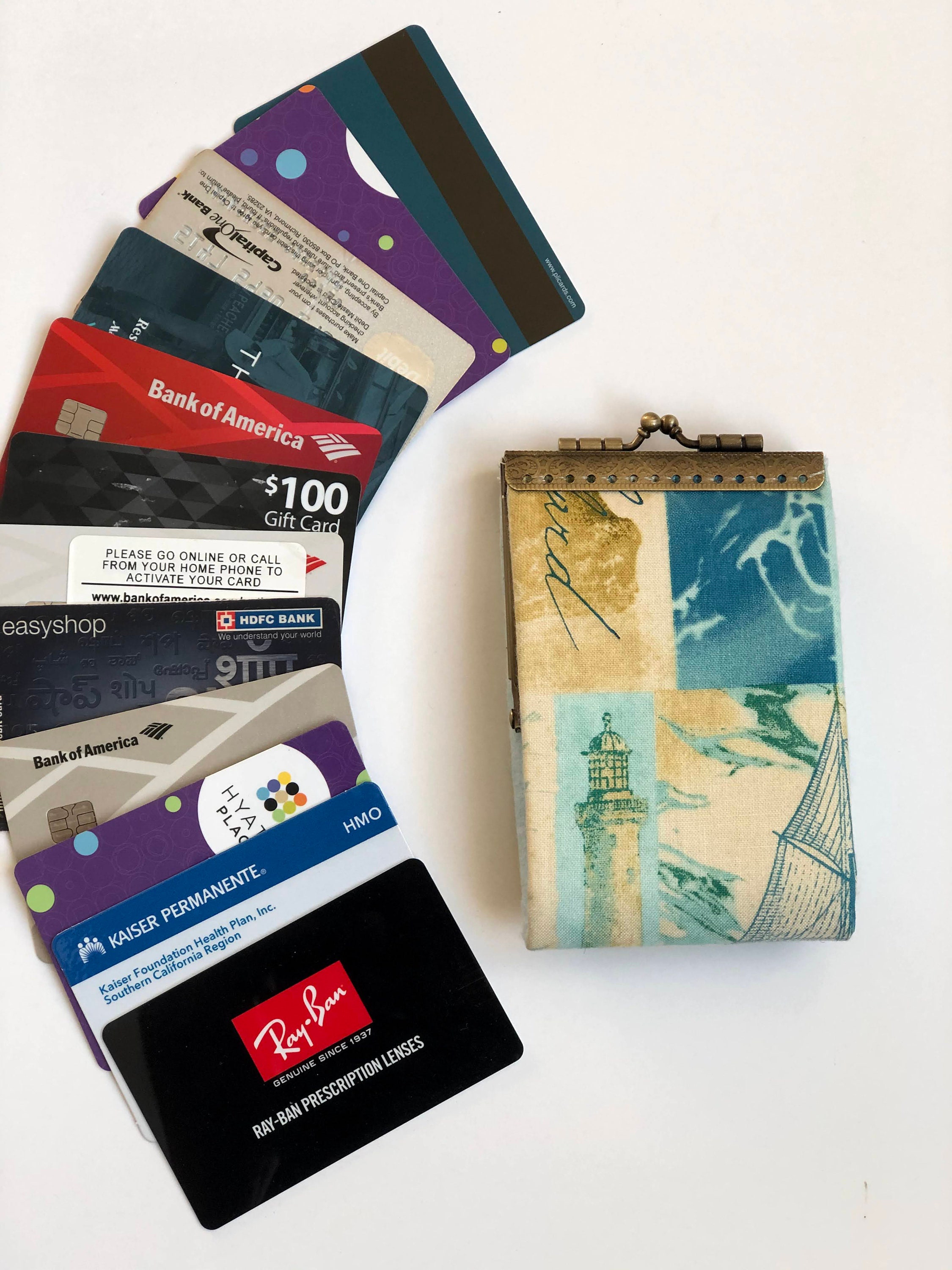 Handmade Card Purse Credit Card Holder Vegan Purse Handy - Etsy