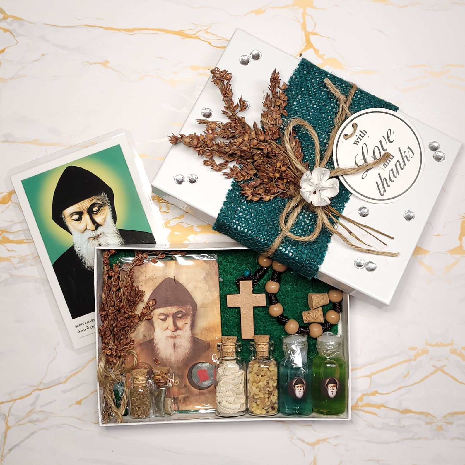Saint Charbel Gift Box - Relic Card - Etsy
