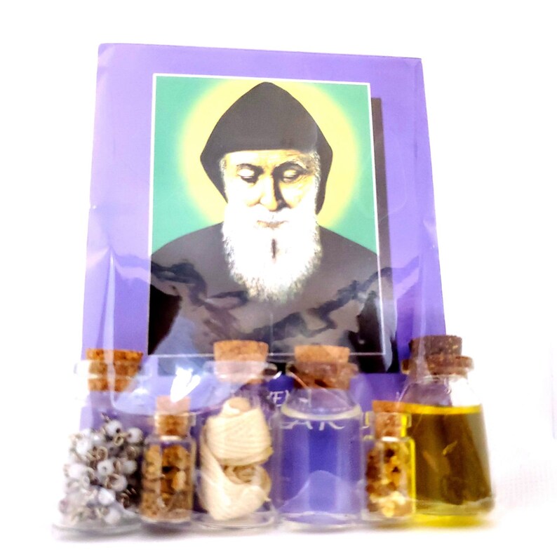 Set of Oil Water Incense Soil Relic Rosary and Novena | Etsy Canada