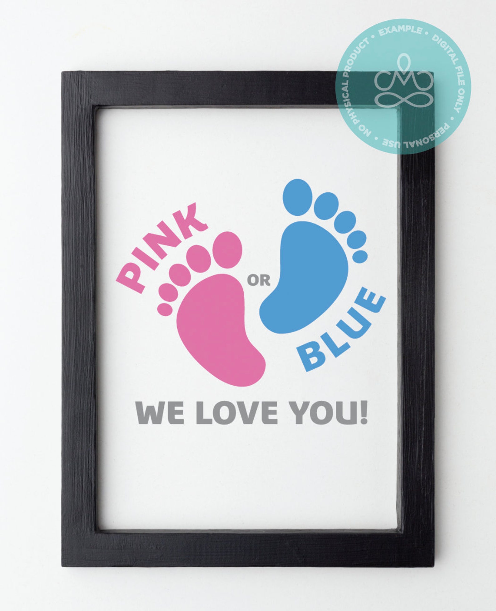 Gender Reveal, Pink or Blue SVG, Png, Jpg, Pdf, Printable, Digital ...