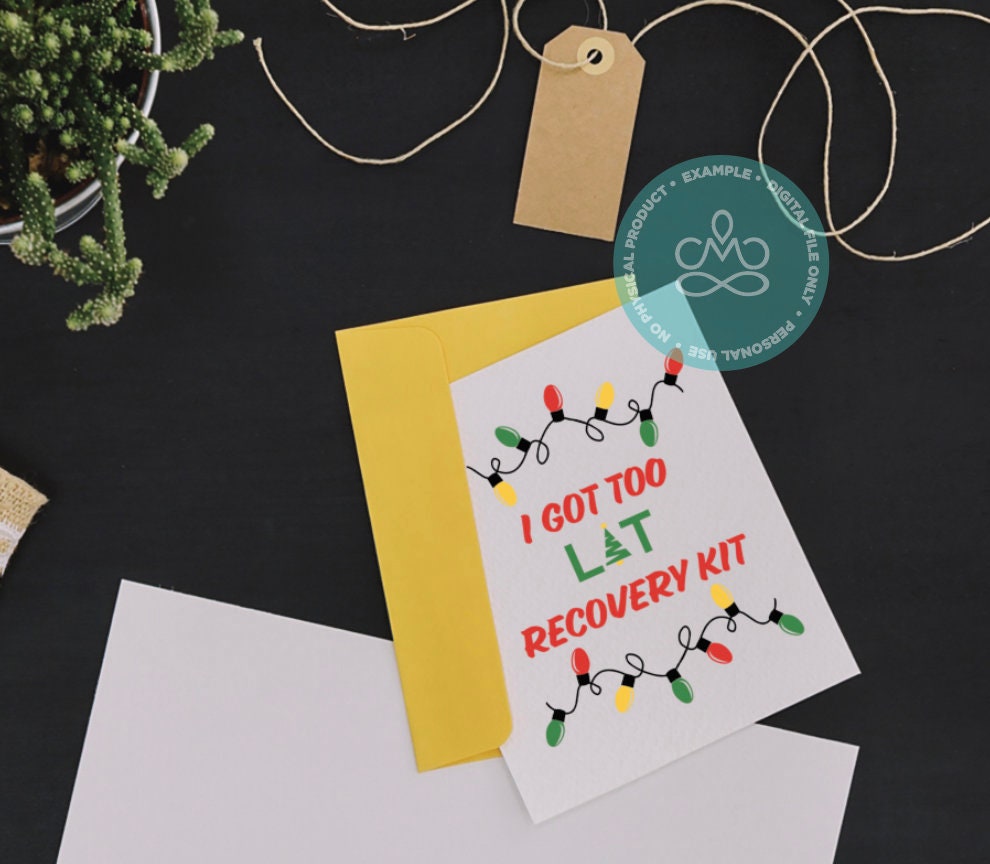 Christmas Recovery Kit Holiday Party SVG Png Jpg Pdf - Etsy