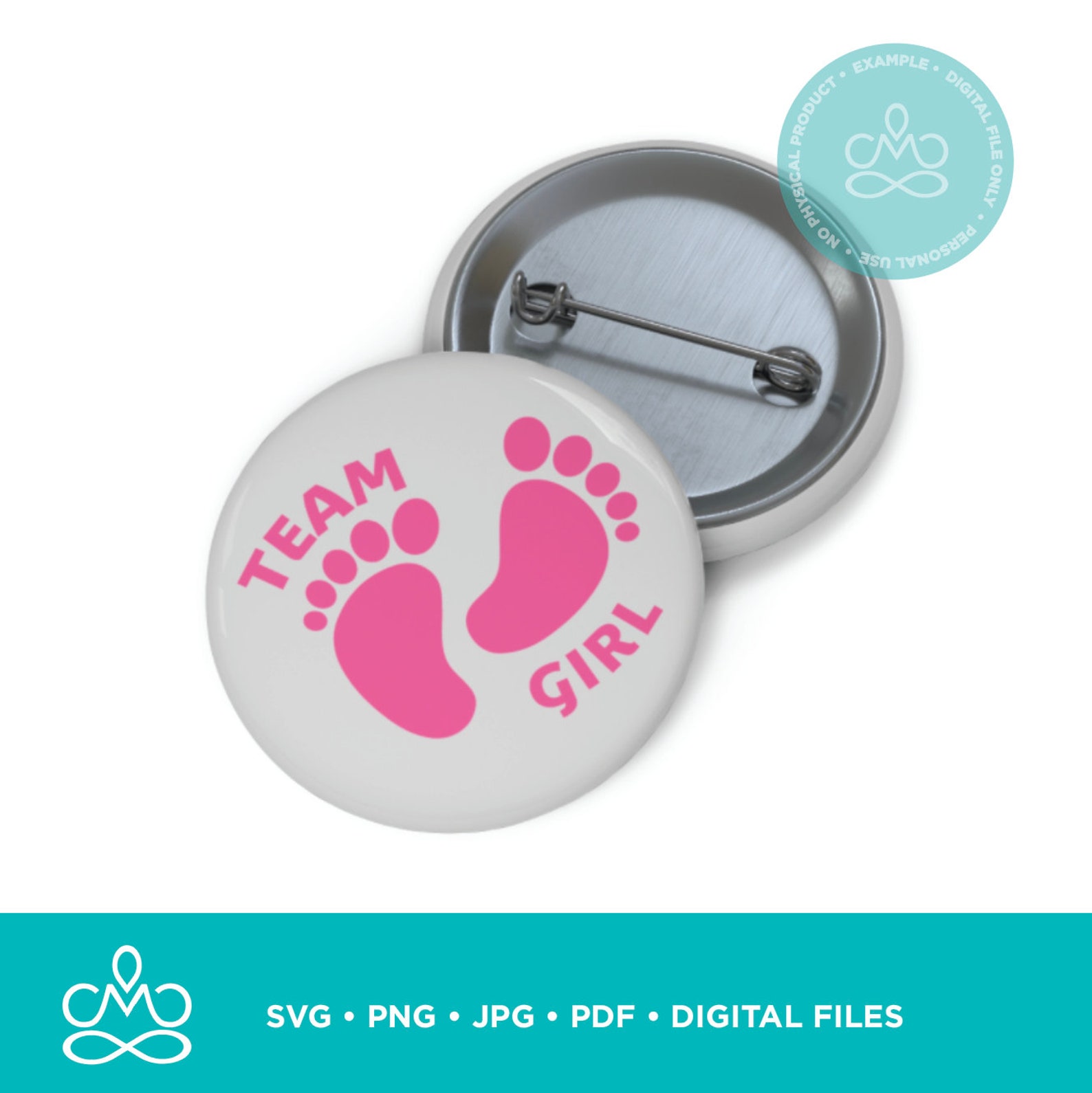 Gender Reveal Team Girl SVG Png Jpg Pdf Printable - Etsy