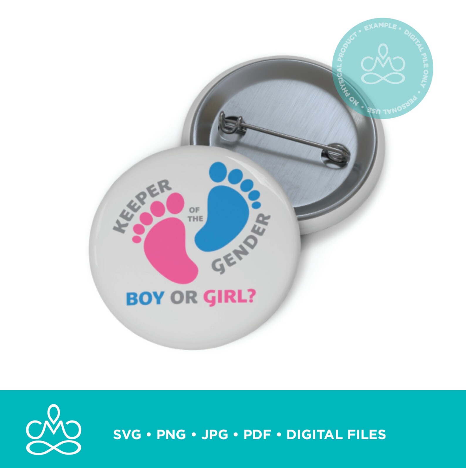 Gender Reveal, Keeper SVG, Png, Jpg, Pdf, Printable, Digital, Instant ...