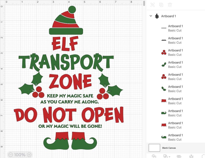 Elf Transport Zone, Isolation, Travel Christmas Jar SVG, Png, Jpg, Pdf ...