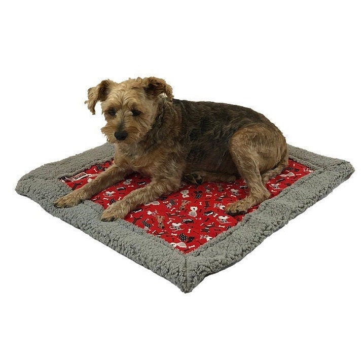 Dog Sherpa Blanket in Rowdy Red Fabric - Etsy