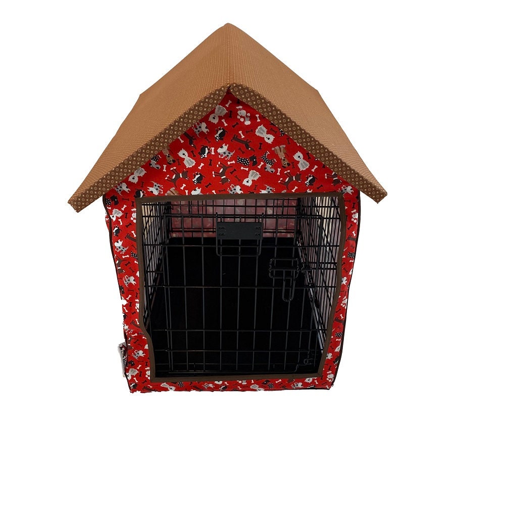 Dog Crate Cover in Rowdy Red Fabric Hound Homes™ - Etsy
