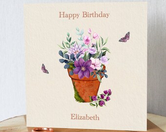 Happy Birthday Pot | Etsy