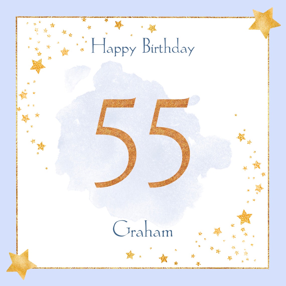 55th Birthday card for him. Personalised. Happy Birthday add | Etsy