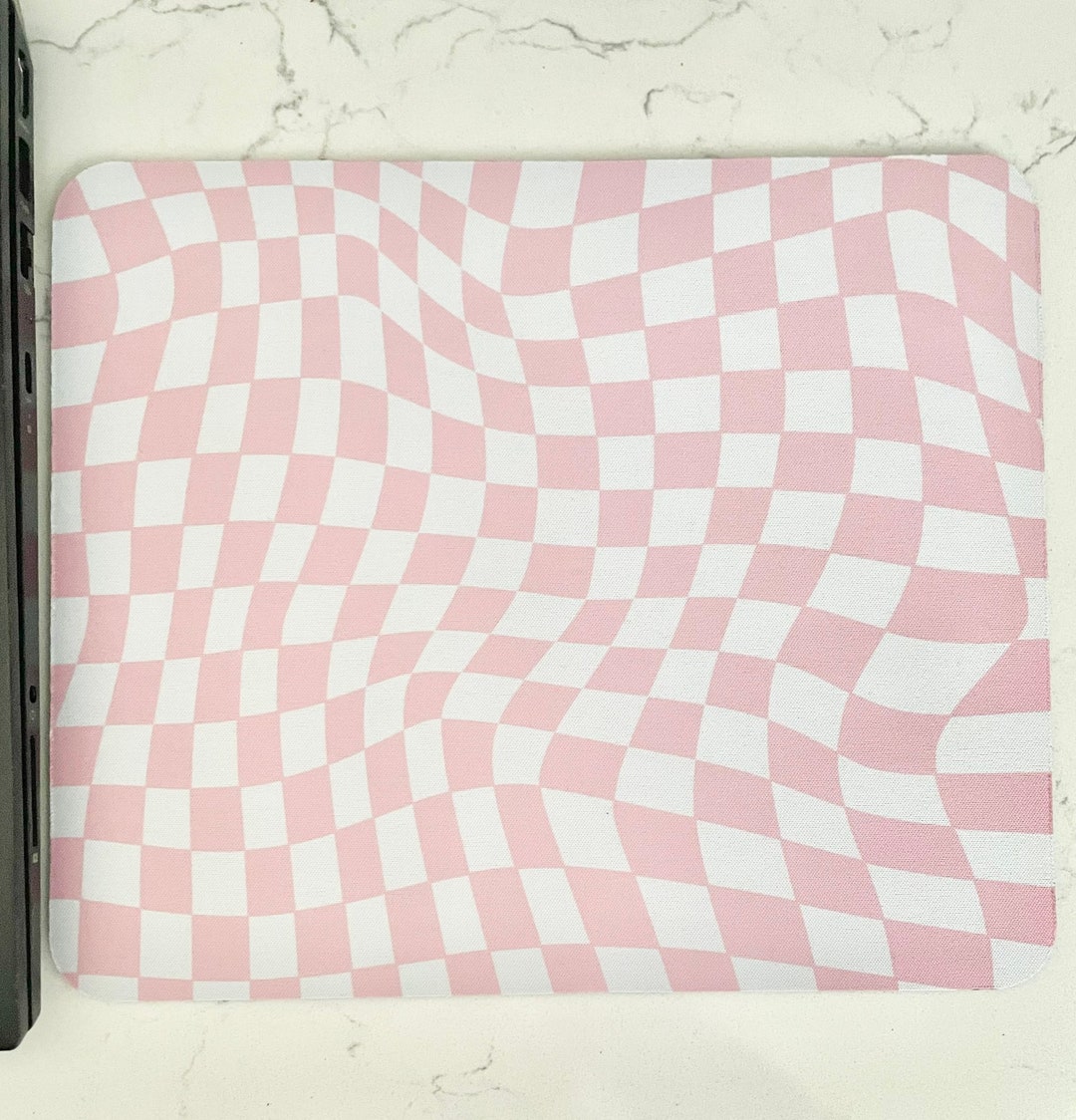 Pink Checkerboard Mouse Pad, Office Mouse Pad, Computer Mouse Pad - Etsy