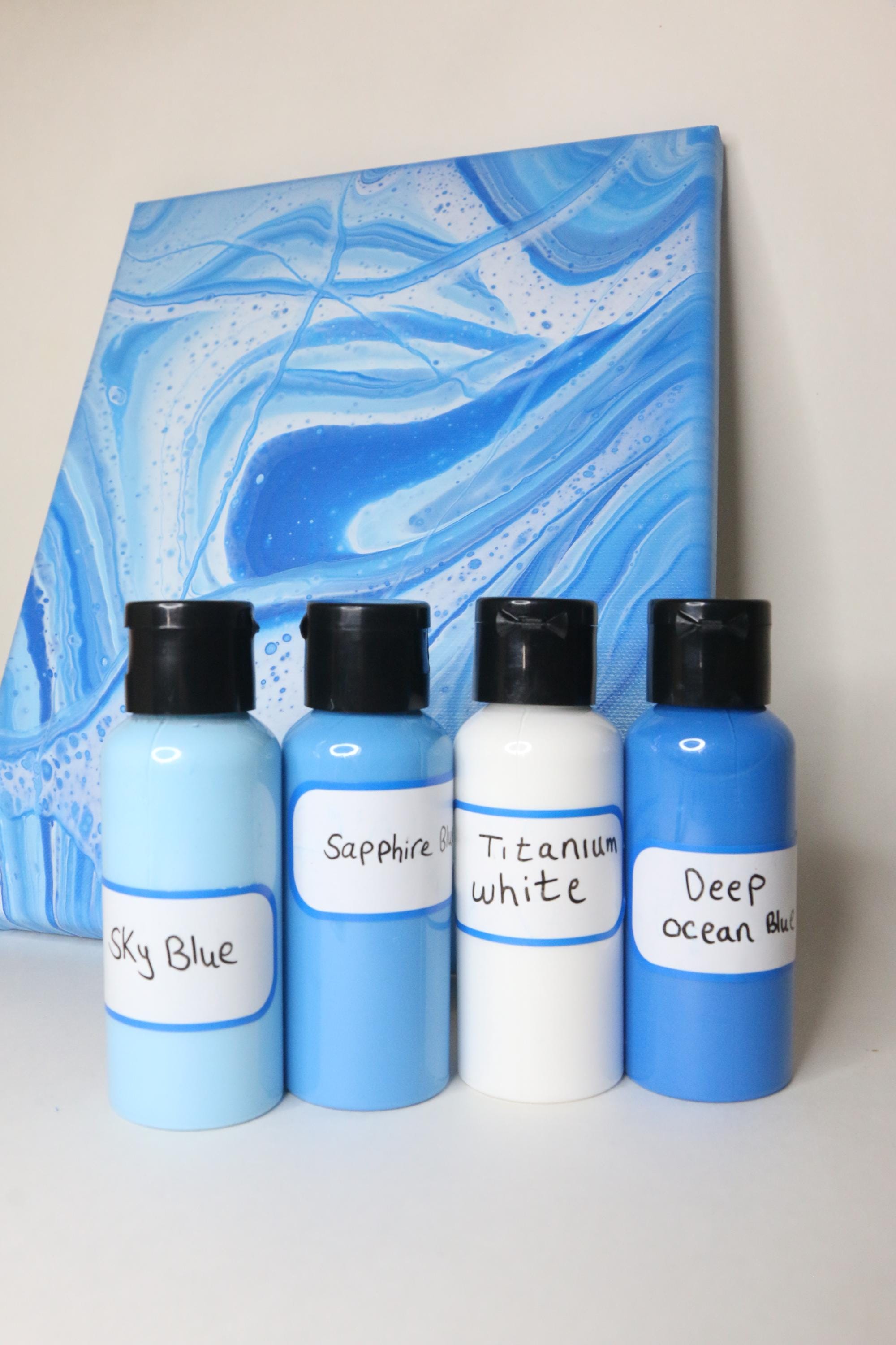 Fluid Art Kit I Acrylic Pouring Painting Kit I Perfect Gift I Stretched ...