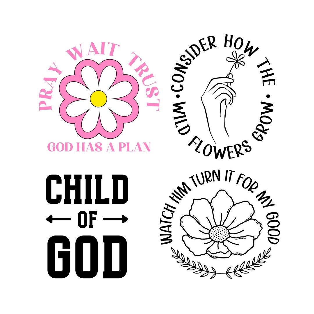 Svg Bundle, Christian Svg, Faith Designs, Flower Svg, Positive Designs ...
