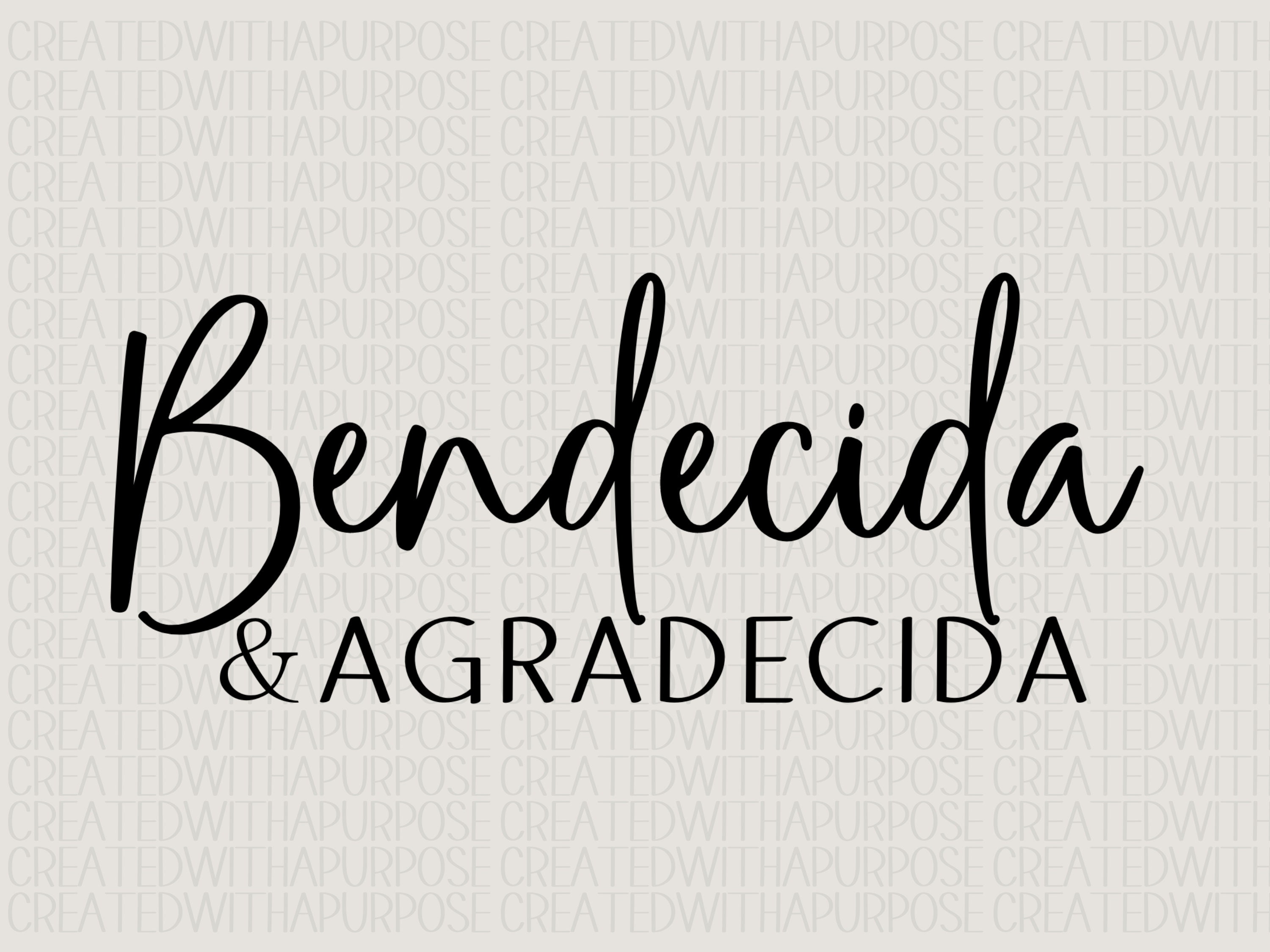 Bendecida Y Agradecida Svg Png Png Cristianos Jesus Svg - Etsy
