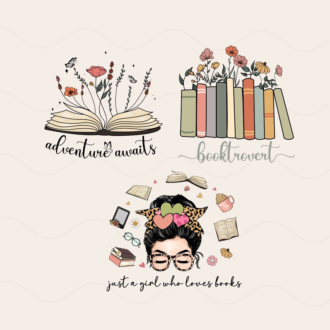 Book Bundle Png, Watercolor Clipart, Book Clipart, Bookworm Png, Book ...